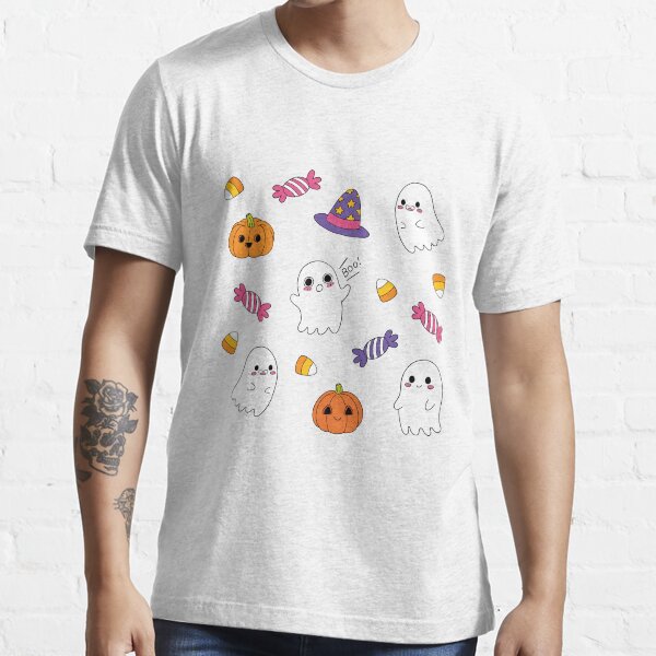 "Cute Spoopy Ghosts and Halloween Candy" T-shirt by lucypooki | Redbubble
