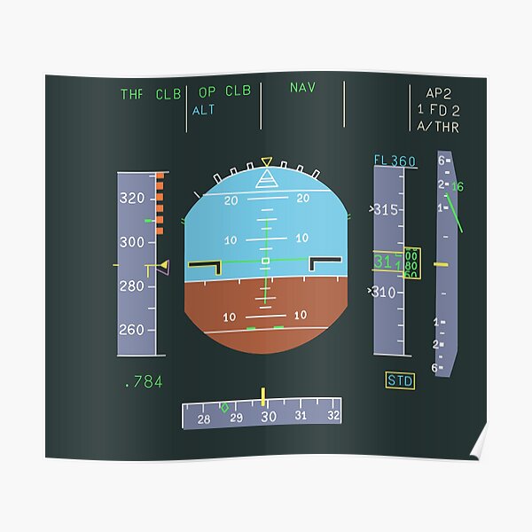 "Airbus pfd display" Poster by MimieTrouvetou | Redbubble