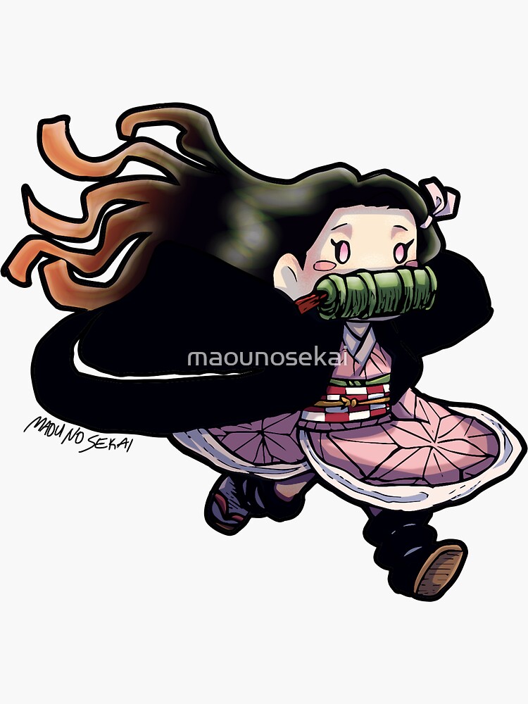 Pegatina «KNY: Nezuko Run» de maounosekai | Redbubble