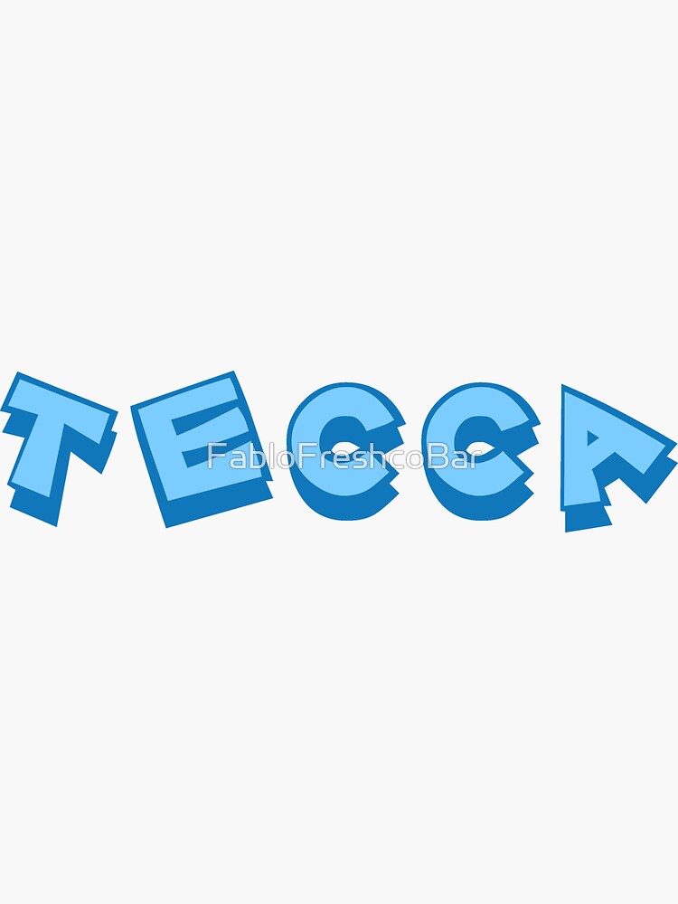 "TECCA" Sticker for Sale by FabloFreshcoBar | Redbubble