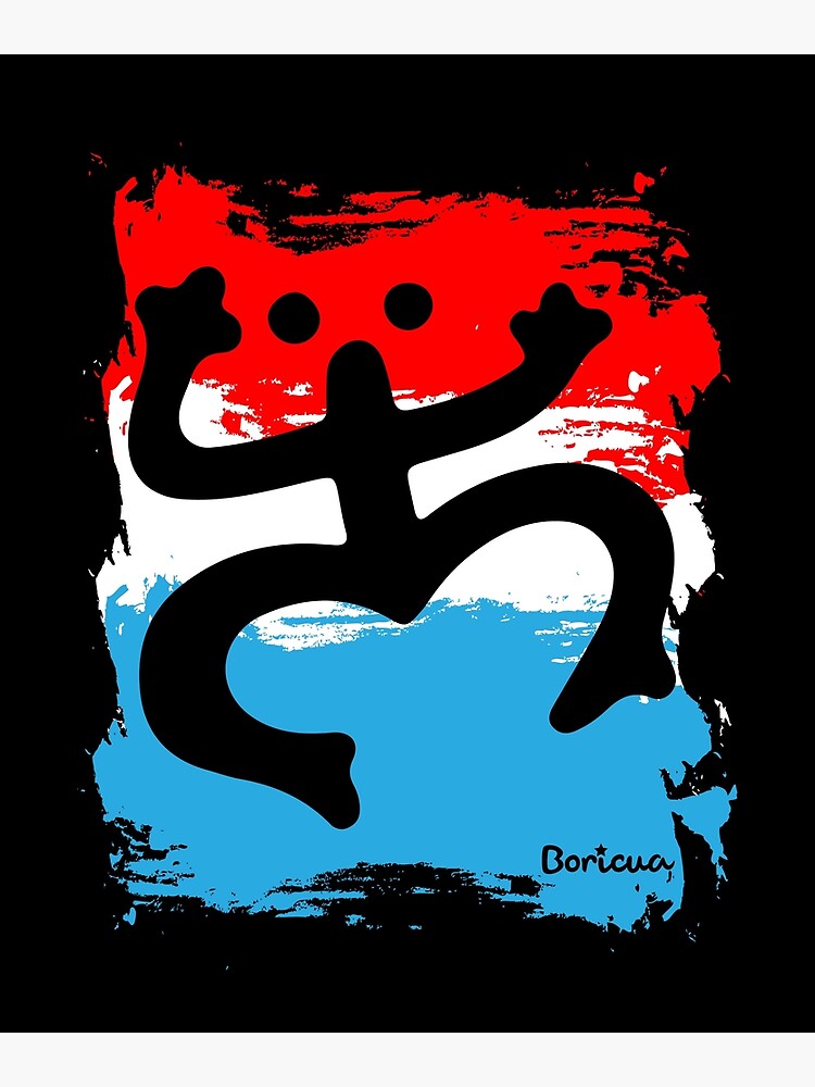 "Puerto Rico Coqui Taino Boricua Flag Colors" Art Print by inkedtee ...