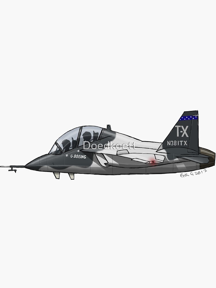 "Saab Boeing T-7A Red Hawk" Sticker for Sale by Doedkoett | Redbubble
