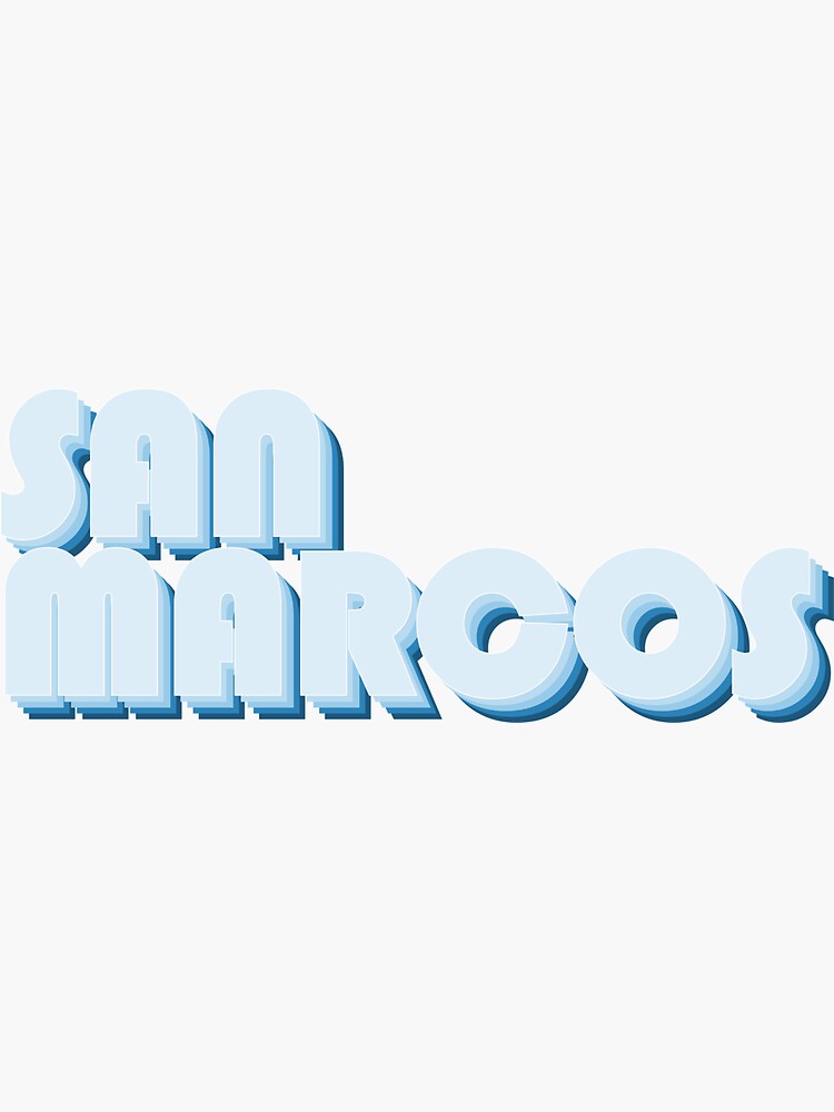 "Blue San Marcos" Sticker for Sale by astrass27 | Redbubble