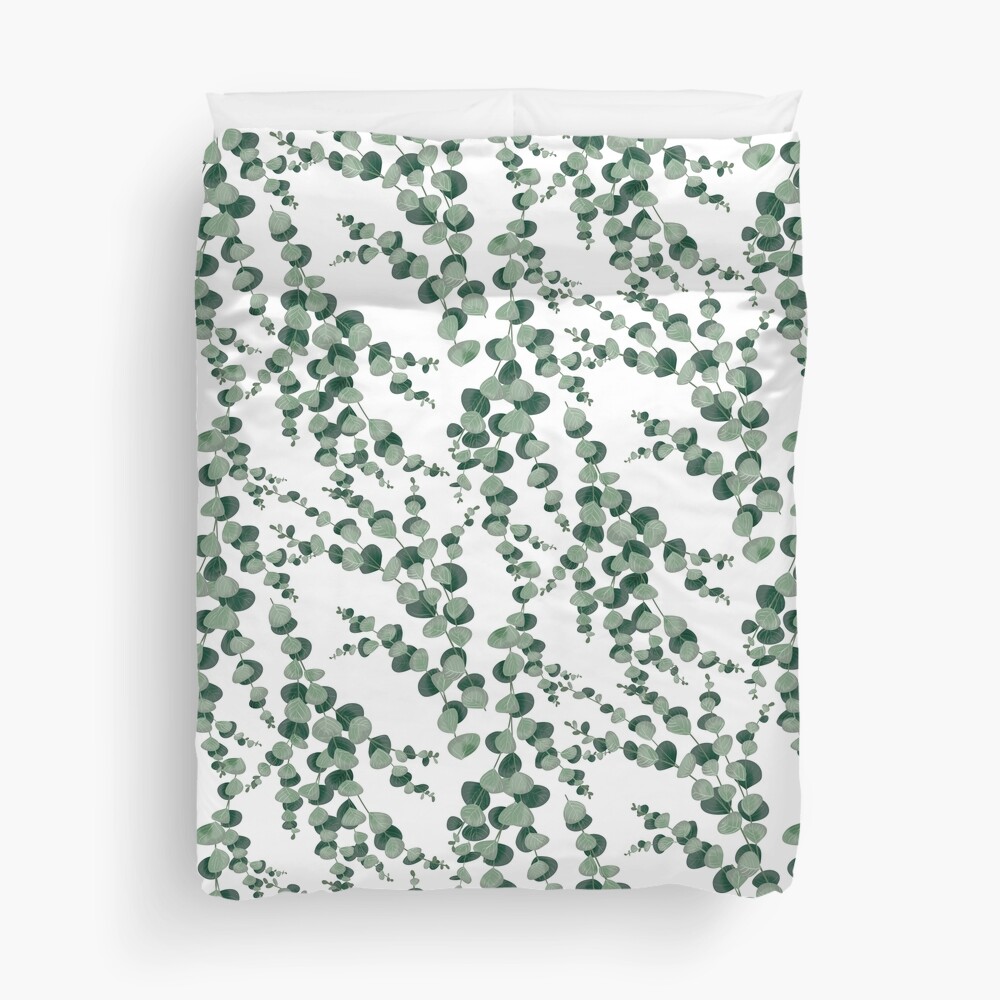 "Eucalyptus leaves in white" Comforter for Sale by blursbyai | Redbubble