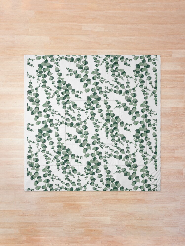 "Eucalyptus leaves in white" Comforter for Sale by blursbyai | Redbubble