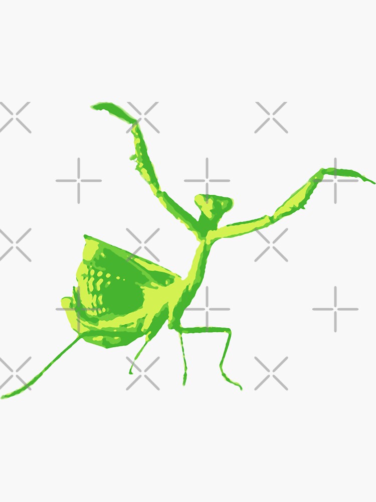 "Praying Mantis Stencil Art" Sticker for Sale by deadlip | Redbubble