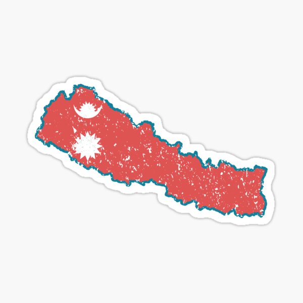 "Nepal Flag Country Map " Sticker for Sale by brandonv111 | Redbubble