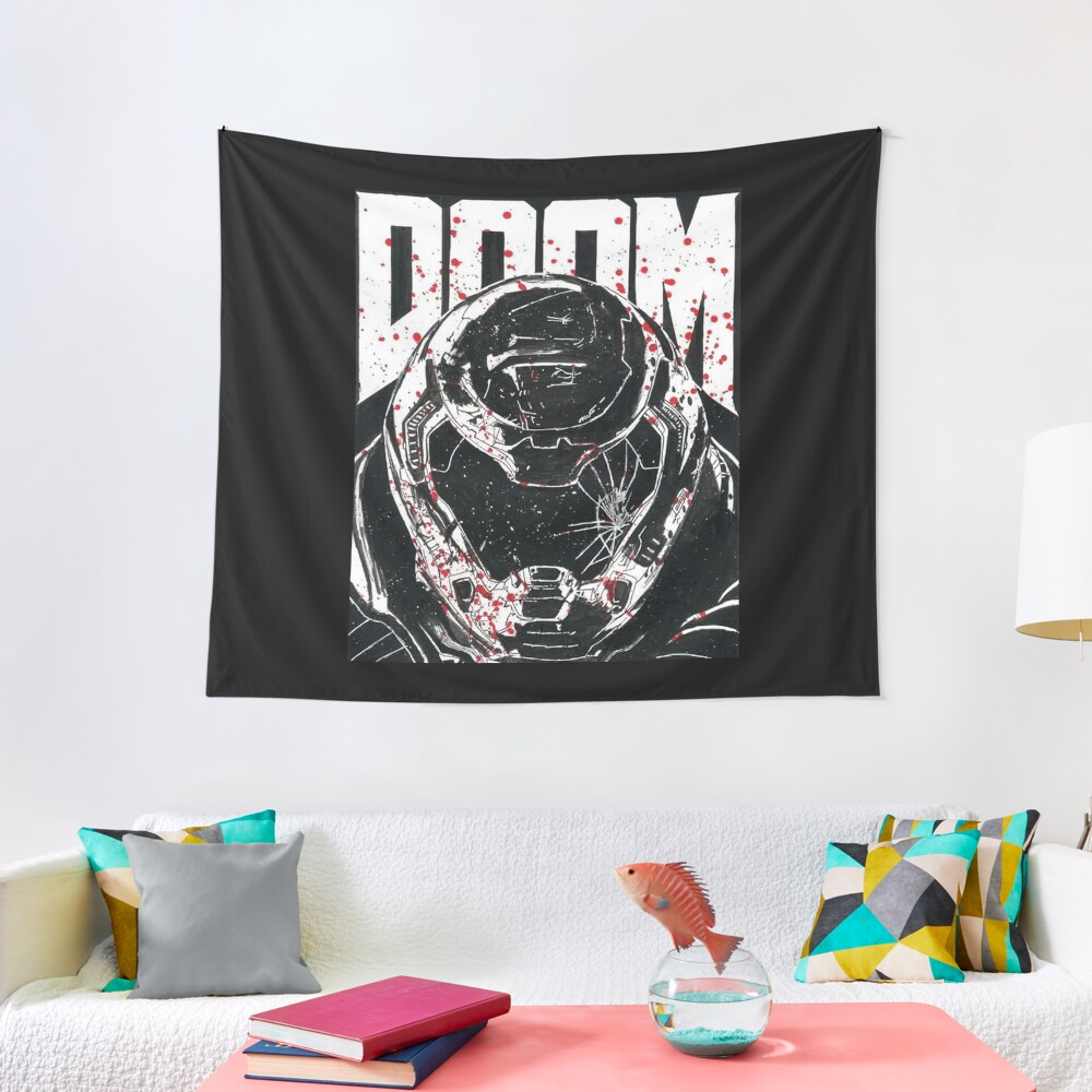 Tela decorativa «Doom - Doom Eternal - Doomslayer» de Iconworks | Redbubble