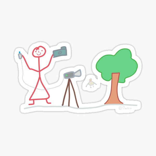 "Photographer Stick figure, Job SLR Creative Image Motiv" Sticker by ...