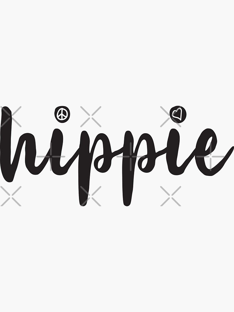 Hippie Peace And Love Sticker For Sale By Quaintrelle Redbubble