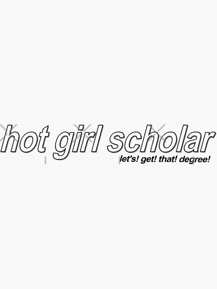 "let's get that degree!" Sticker for Sale by yuvialluvia | Redbubble
