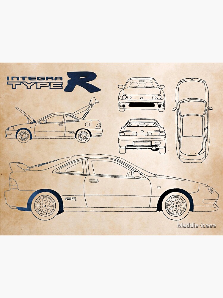"Integra Type R Sketch" Poster for Sale by Maddie-iceee | Redbubble