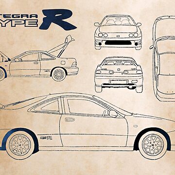 "Integra Type R Sketch" Poster for Sale by Maddie-iceee | Redbubble