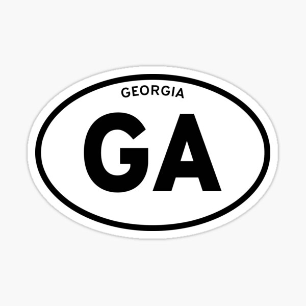 "GA, Georgia — Oval Decal" Sticker by chgt | Redbubble
