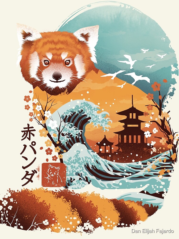 "Ukiyo e Red Panda" Scarf for Sale by Dan Elijah Fajardo | Redbubble