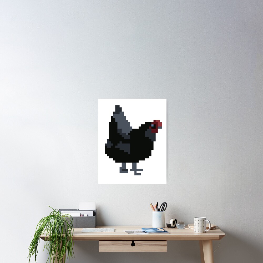 "Pixellated Chook, Pixel Art Chicken" Poster by Shank-Bone | Redbubble