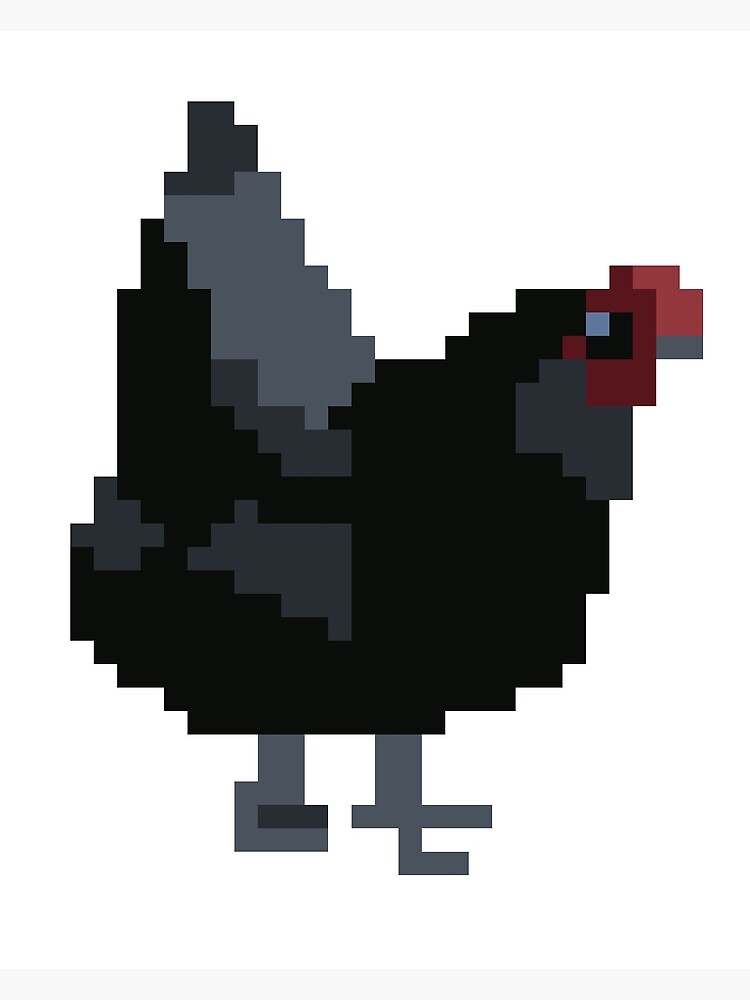 "Pixellated Chook, Pixel Art Chicken" Poster by Shank-Bone | Redbubble