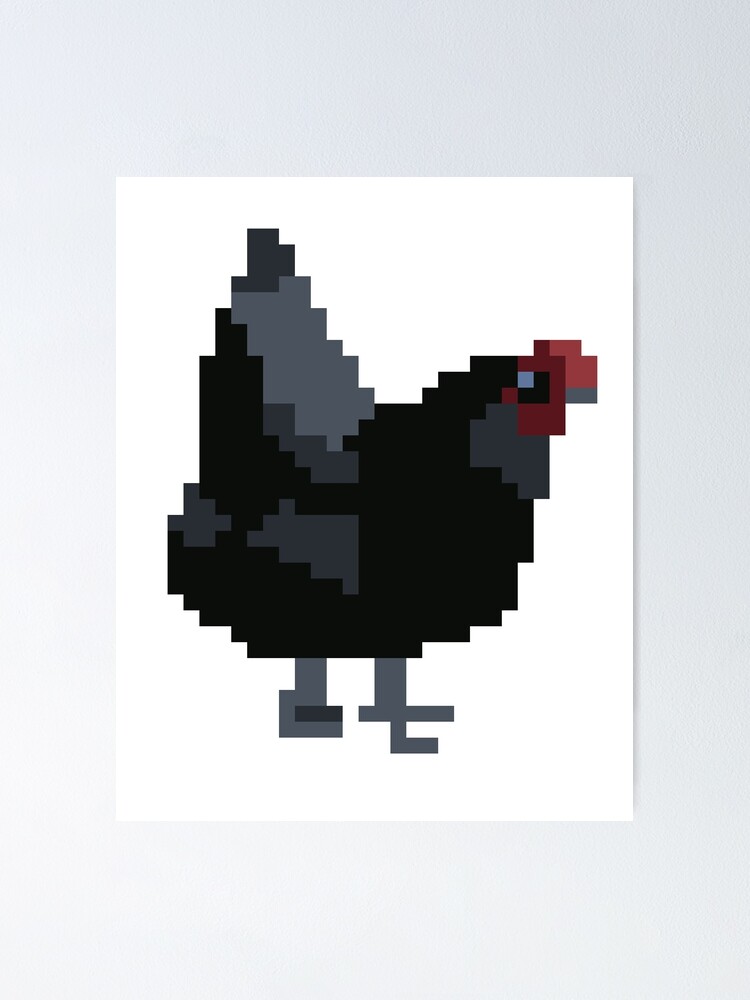 "Pixellated Chook, Pixel Art Chicken" Poster by Shank-Bone | Redbubble