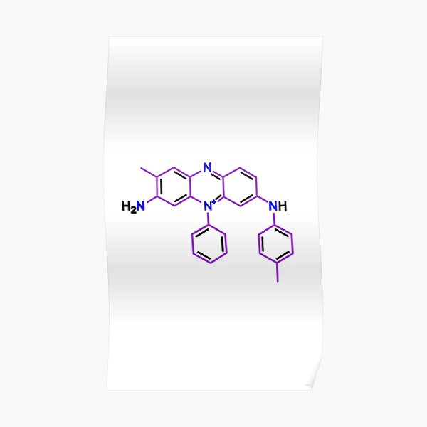 "Mauve Chemical Structure" Poster for Sale by anthonyodea | Redbubble