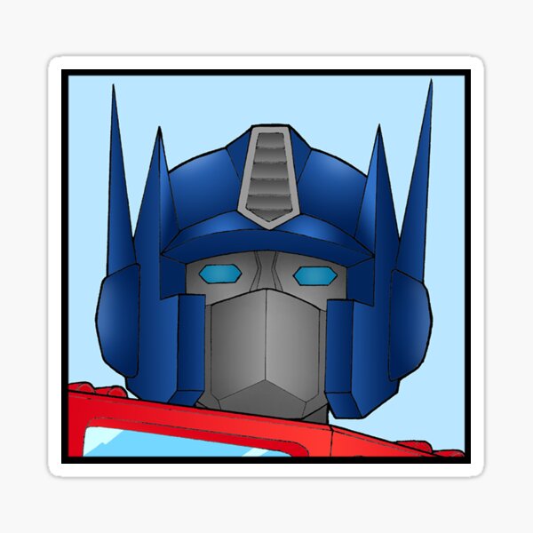 "Optimus Prime portrait" Sticker for Sale by CrysDecepticon | Redbubble