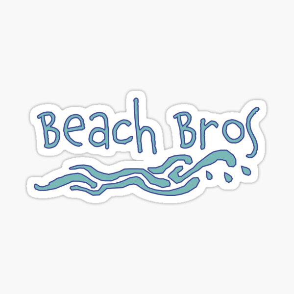 "Light Blue Beach Bros. Logo" Sticker for Sale by mr0mer0 | Redbubble