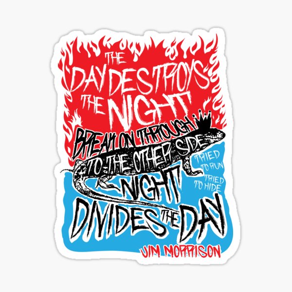 "Break On Through Lizard King" Sticker for Sale by art78 | Redbubble