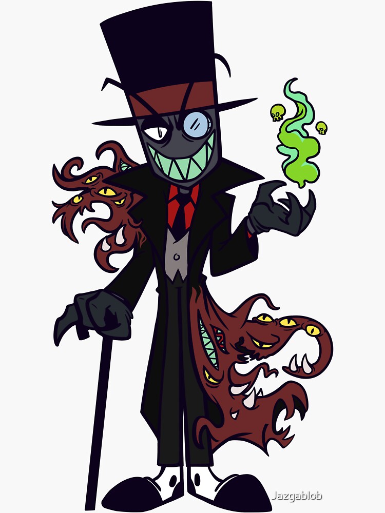 "Black Hat" Sticker by Jazgablob | Redbubble