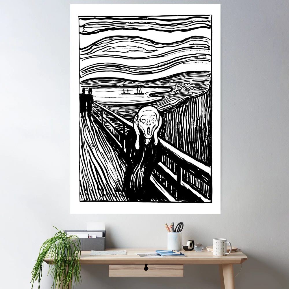 Edvard Munch The Scream 1893 Expressionism Art Poster Print 36x24in