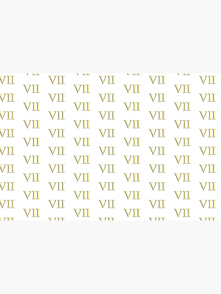 " VII - Roman Numerals - Yellow" Bath Mat by FTML | Redbubble