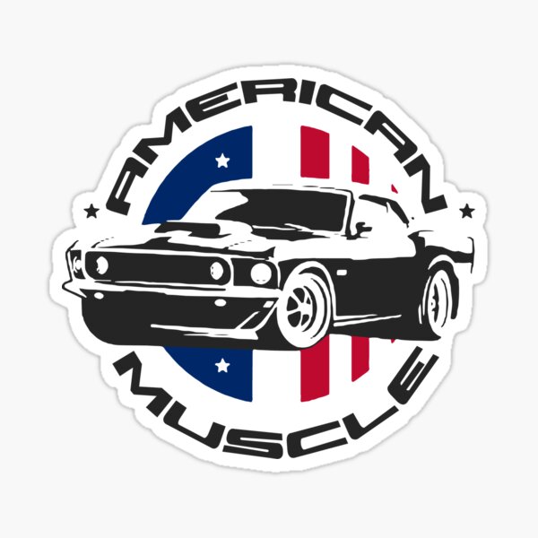 "Vintage Ford Mustang American Muscle" Sticker for Sale by FromThe8Tees ...