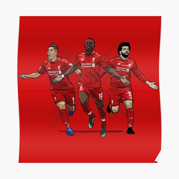 "Liverpool Front 3 - Salah / Mane / Firmino" Poster for Sale by ...