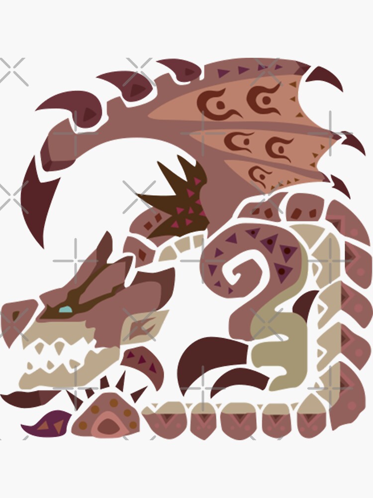 "Pink Rathian" Sticker by SpagettiOTF | Redbubble