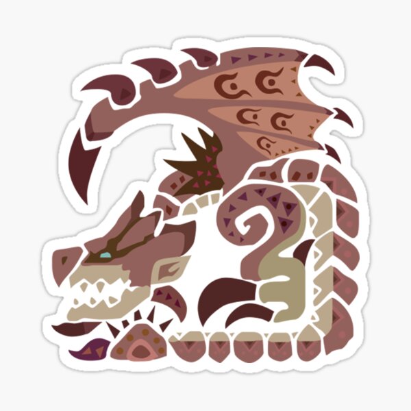 "Pink Rathian" Sticker by SpagettiOTF | Redbubble