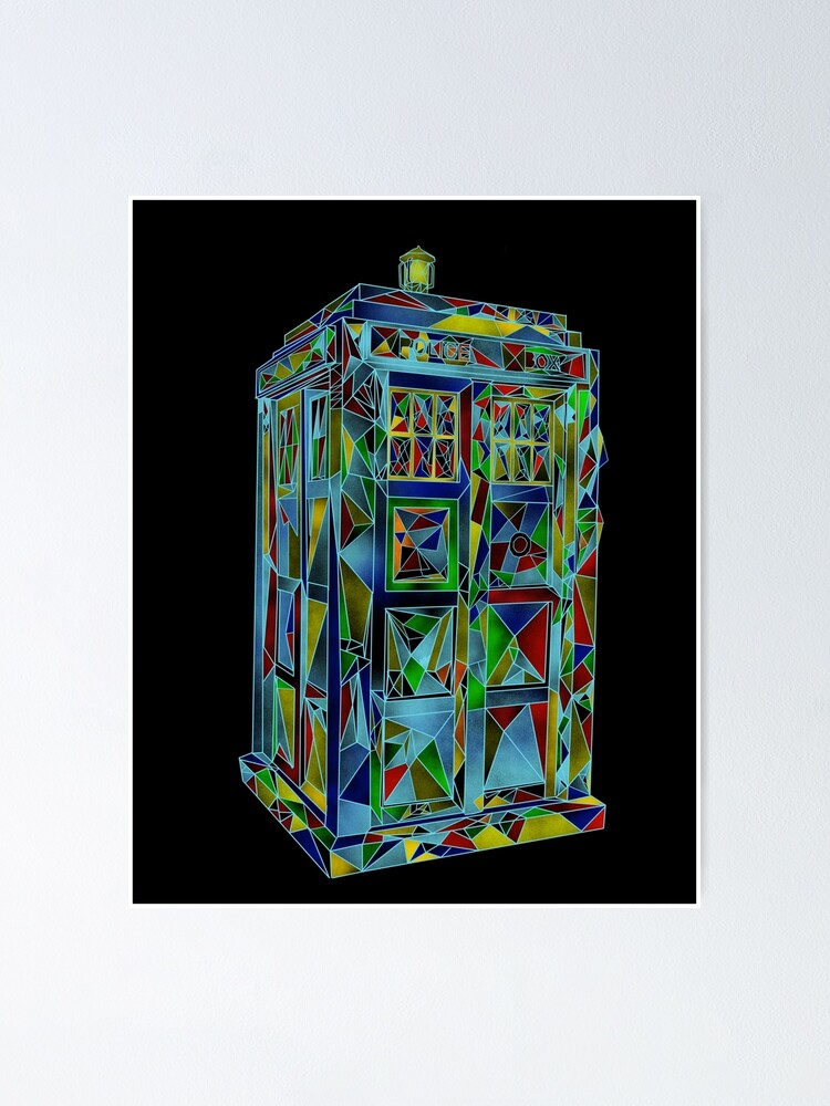 "polygonic blue box" Poster for Sale by fredlevy-hadida | Redbubble