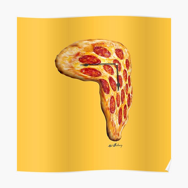 "Dalí's Pizza" Poster by notordinary | Redbubble