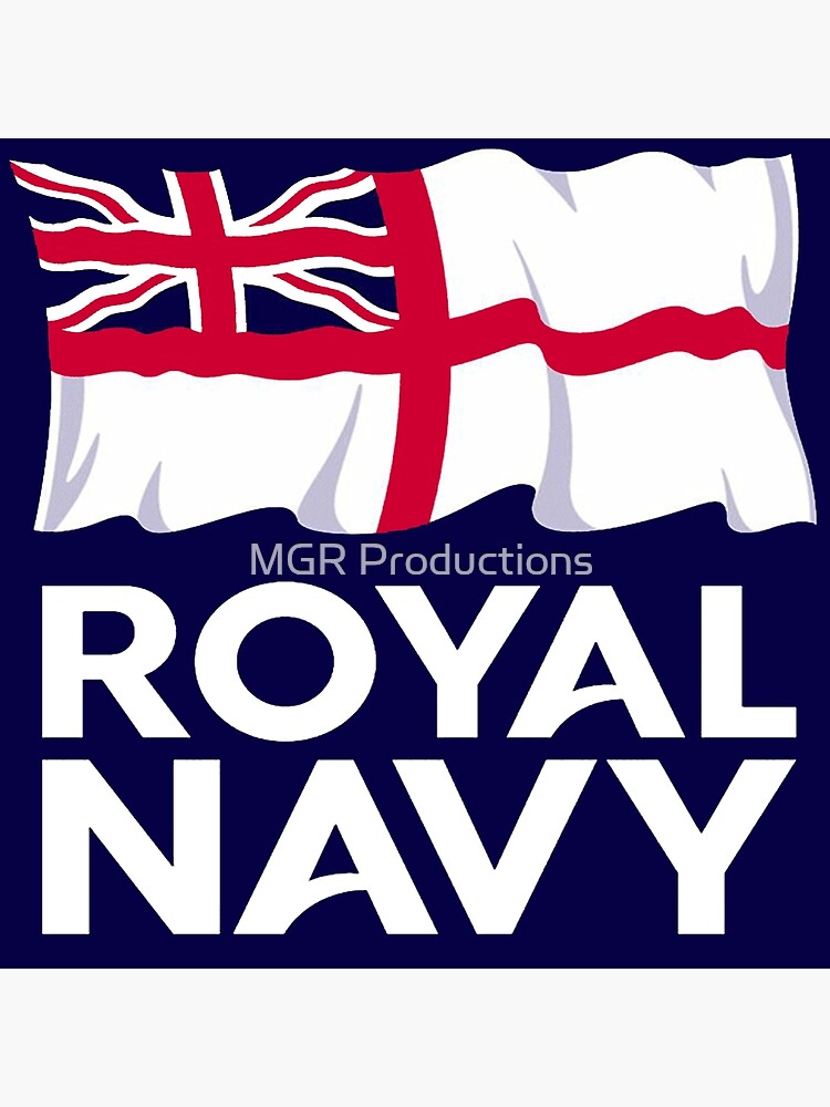 "Royal Navy Ensign and Logo" Art Print for Sale by Quatrosales | Redbubble