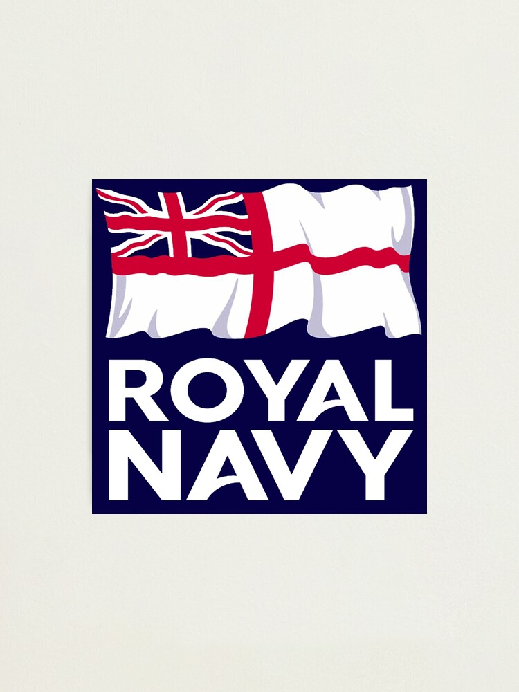"Royal Navy Ensign and Logo" Photographic Print by Quatrosales | Redbubble