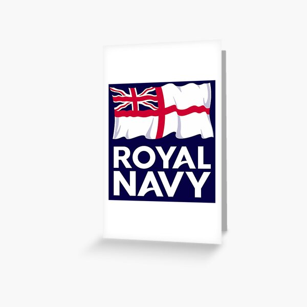 "Royal Navy Ensign and Logo" Greeting Card for Sale by Quatrosales ...