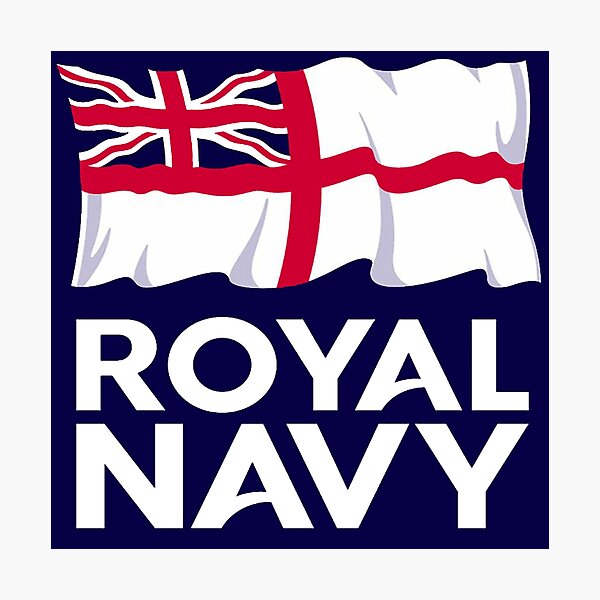 "Royal Navy Ensign and Logo" Photographic Print by Quatrosales | Redbubble