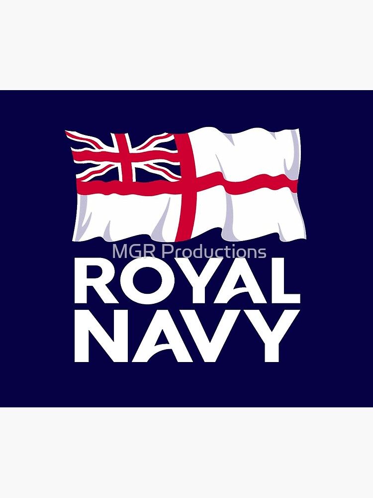 "Royal Navy Ensign and Logo" Throw Blanket for Sale by Quatrosales ...
