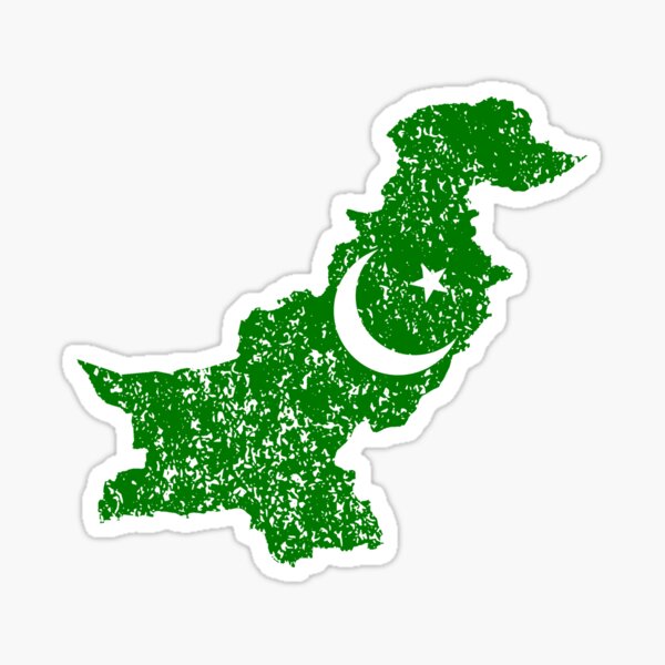 "Pakistan Flag Country Map " Sticker for Sale by brandonv111 | Redbubble