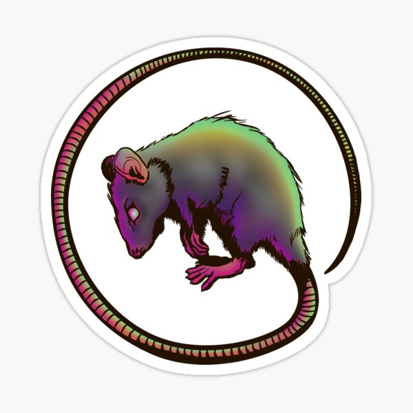 "RADIOACTIVE RAT" Sticker for Sale by murdersoda | Redbubble