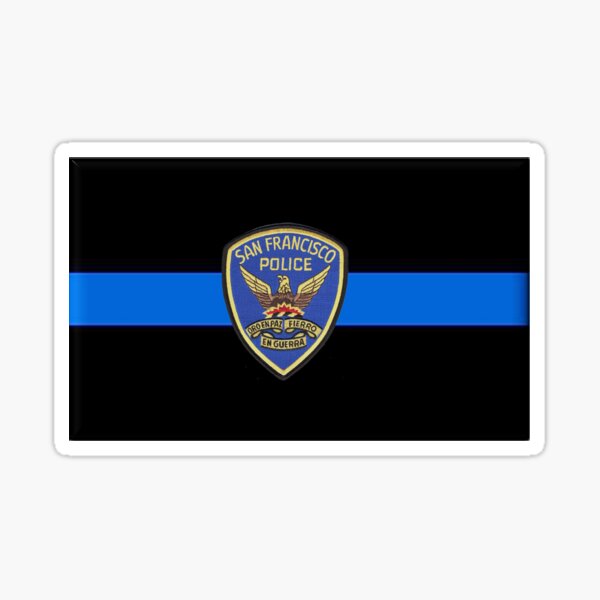 "San Francisco PD Thin Blue Line" Sticker for Sale by lawrencebaird ...
