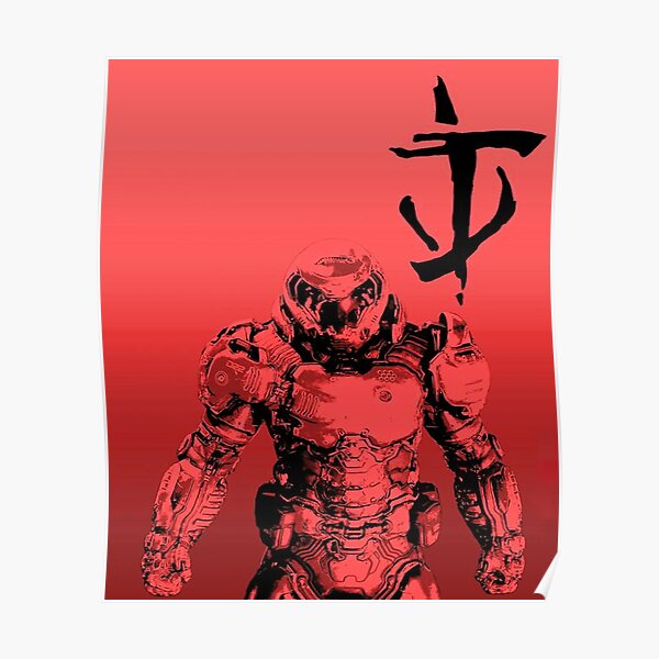 Póster «Doom - Doom Eternal - Mark of the Slayer» de Iconworks | Redbubble