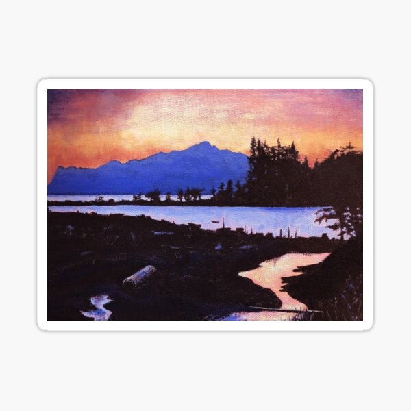 "Sundown On The Sunshine Coast" Sticker by alepekaarts | Redbubble