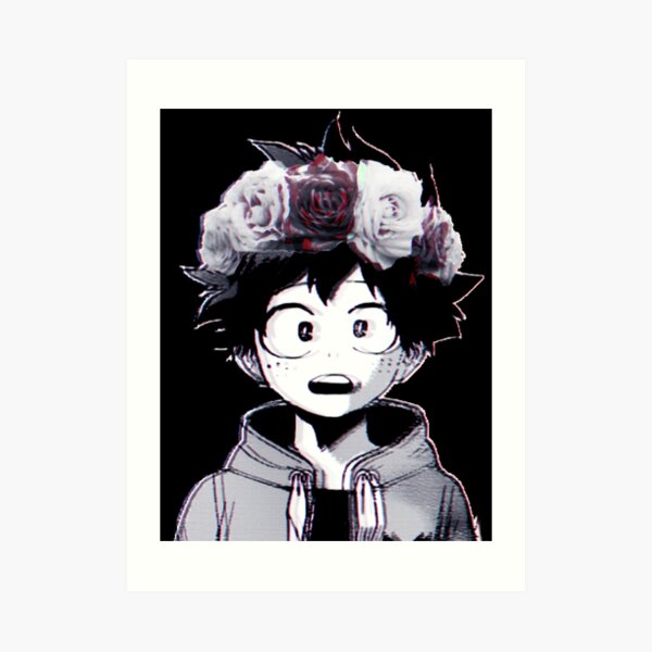 "BNHA Deku Flower Crown" Art Print for Sale by amyshiroi | Redbubble