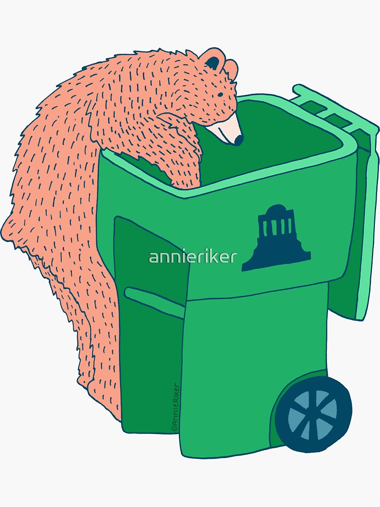 "Bear Trash" Sticker for Sale by annieriker | Redbubble