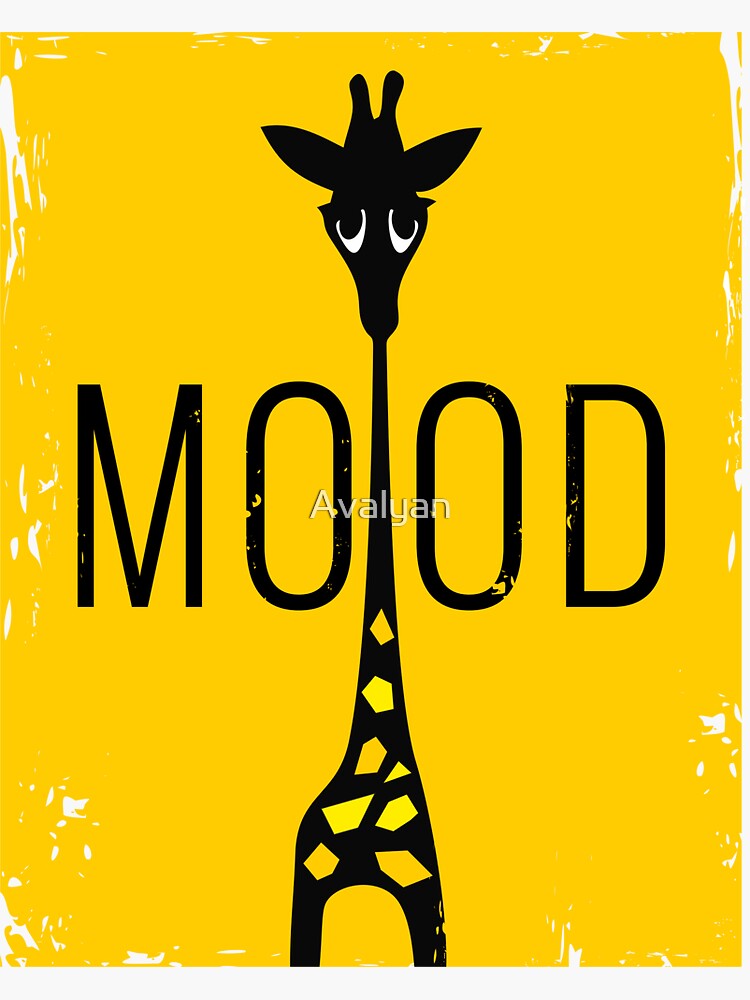 "Sad Mood Giraffe" Sticker by Avalyan | Redbubble