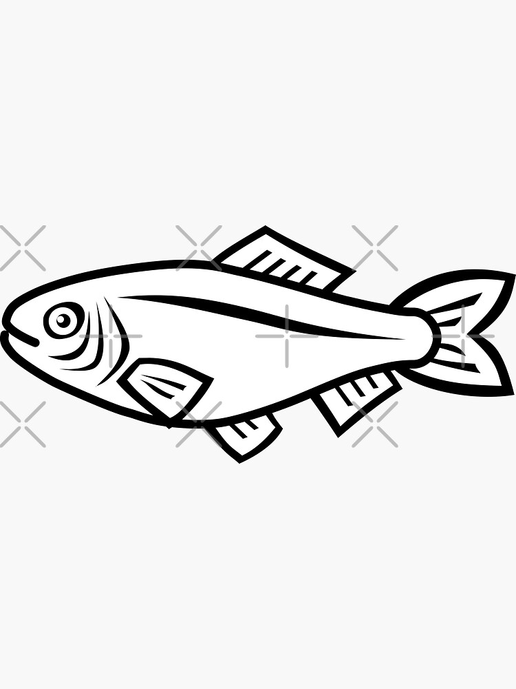 "simple fish design" Sticker by nico-e | Redbubble