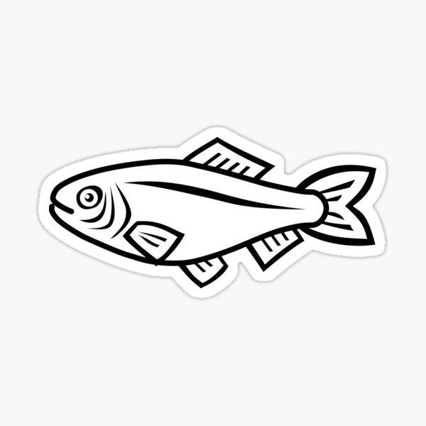 "simple fish design" Sticker by nico-e | Redbubble